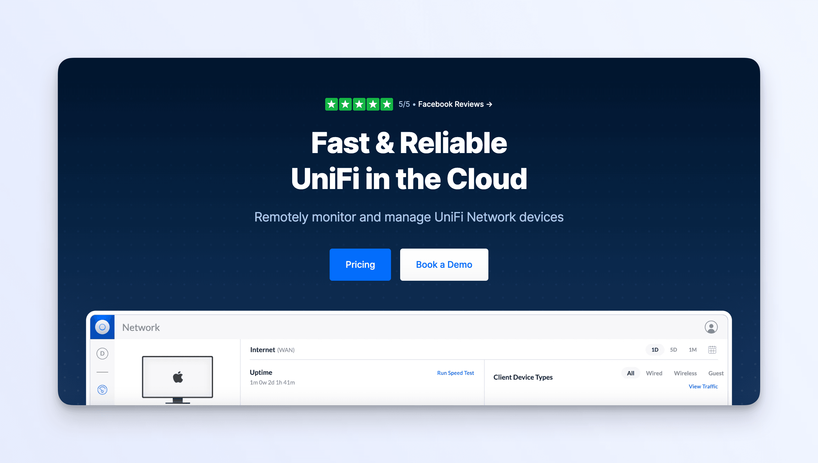 We host UniFi Controllers in the cloud